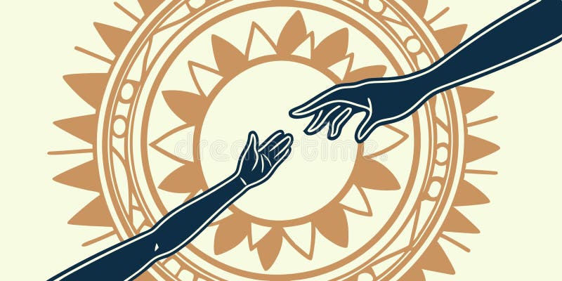 Helping Hands Sun Motif Vector, Support and Community Aid, Vector ...