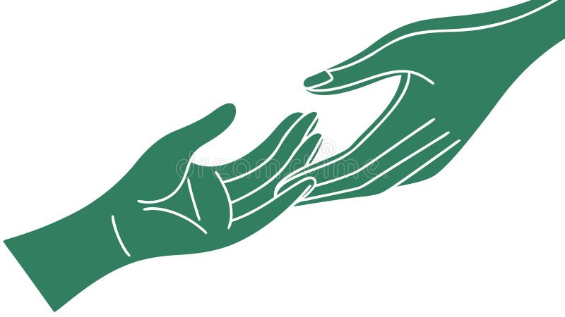 Helping Hands Vector Illustration for Support and Care, Vector Design ...