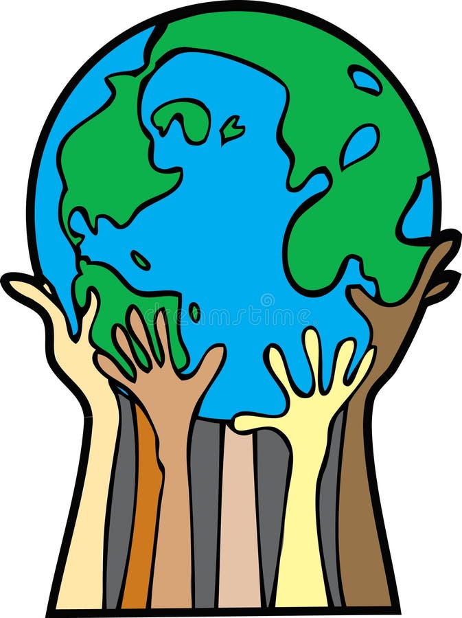 Helping Hands for the World Stock Vector - Illustration of weather ...
