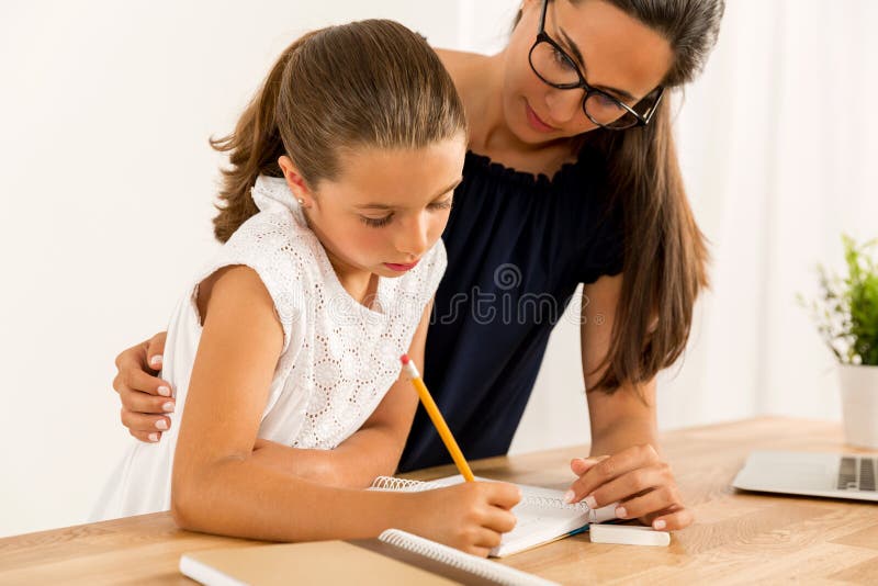 Helping with homework stock image. Image of happy, american - 97414435