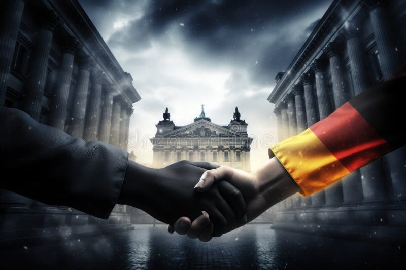 Helping Human Hands Symbolically Colored Black, Red and Gold. Concept ...