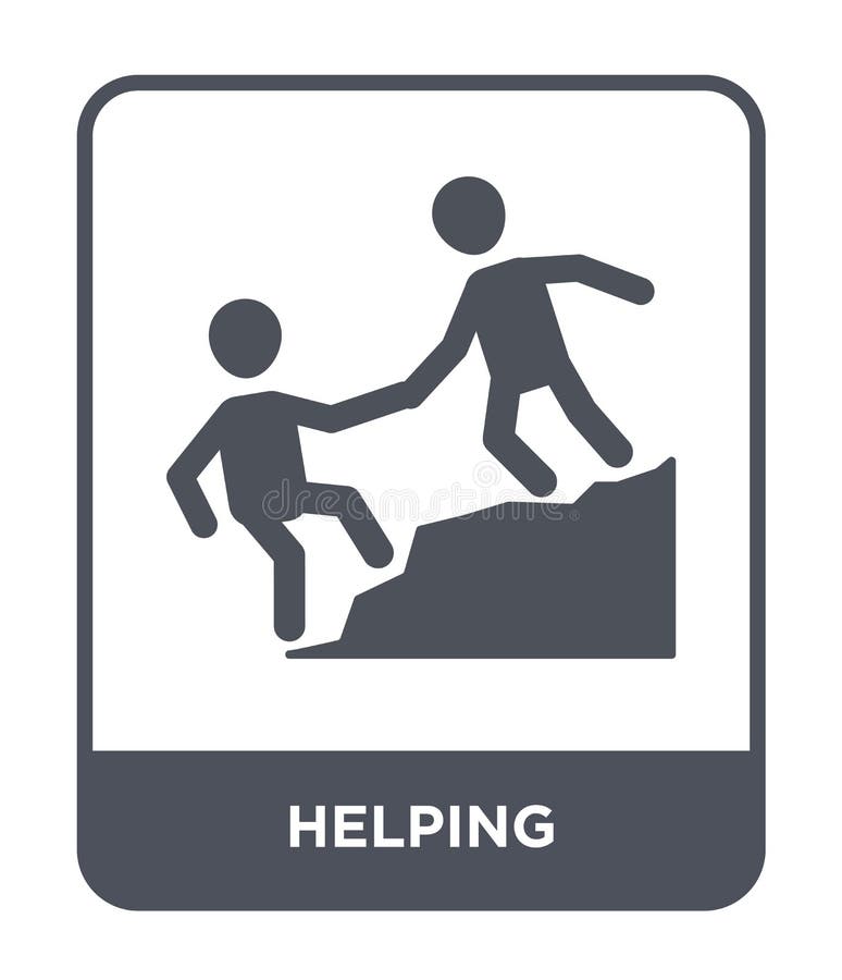 Helping Icon In Trendy Design Style. Helping Icon Isolated On White ...