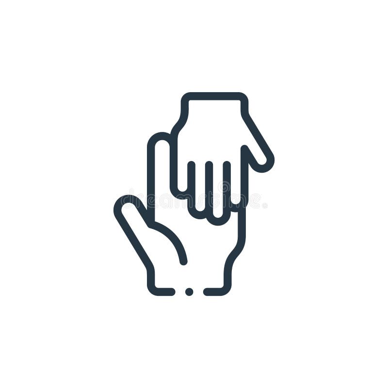 Helping Icon Vector from Charity Concept. Thin Line Illustration of ...