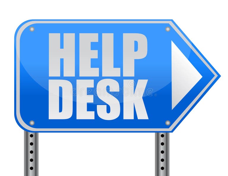Helping Road Sign Support Desk Stock Vector - Illustration of request ...