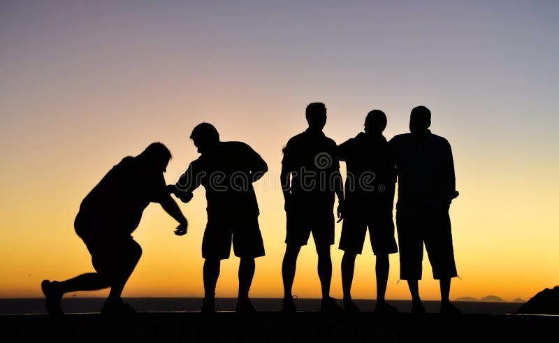 Helping silhouette stock image. Image of sundown, mexico - 11921141