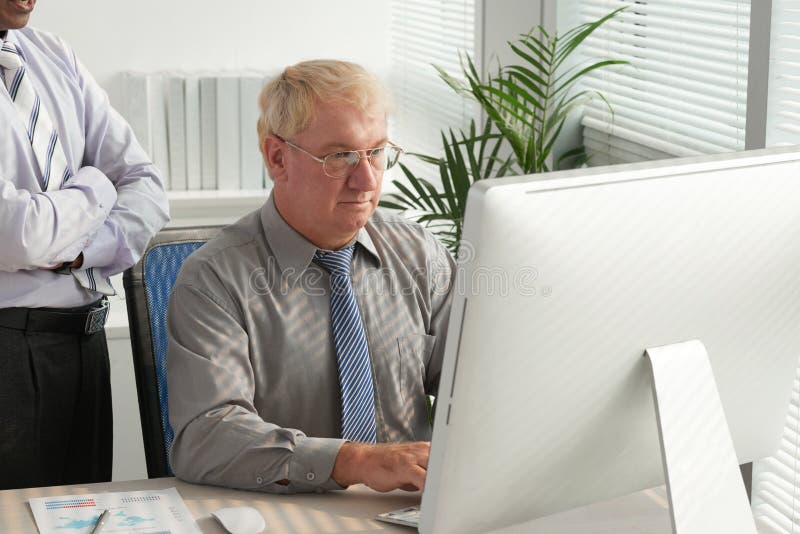 Helping with work stock image. Image of business, discussing - 109462397