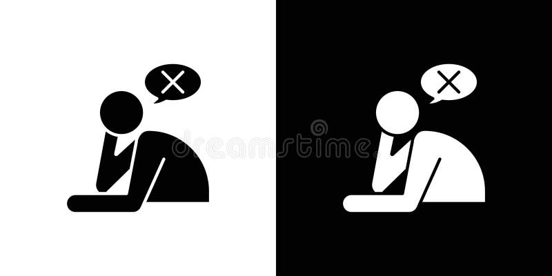 Helpless Human Icon Outline Sign Symbol Set Stock Illustration ...