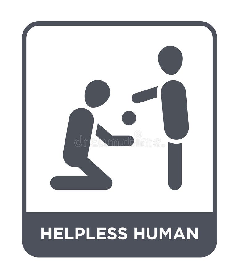 Helpless Human Isolated Icon. Simple Element Illustration from Feelings ...