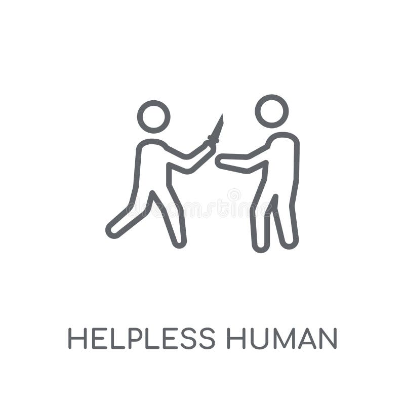 Helpless Human Linear Icon. Modern Outline Helpless Human Logo C Stock ...