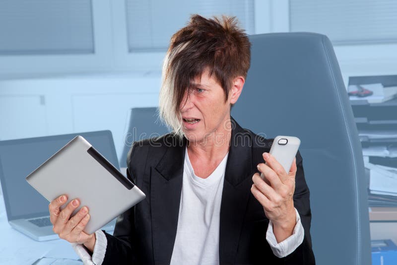 Helpless Manager stock photo. Image of afraid, mobile - 37548130