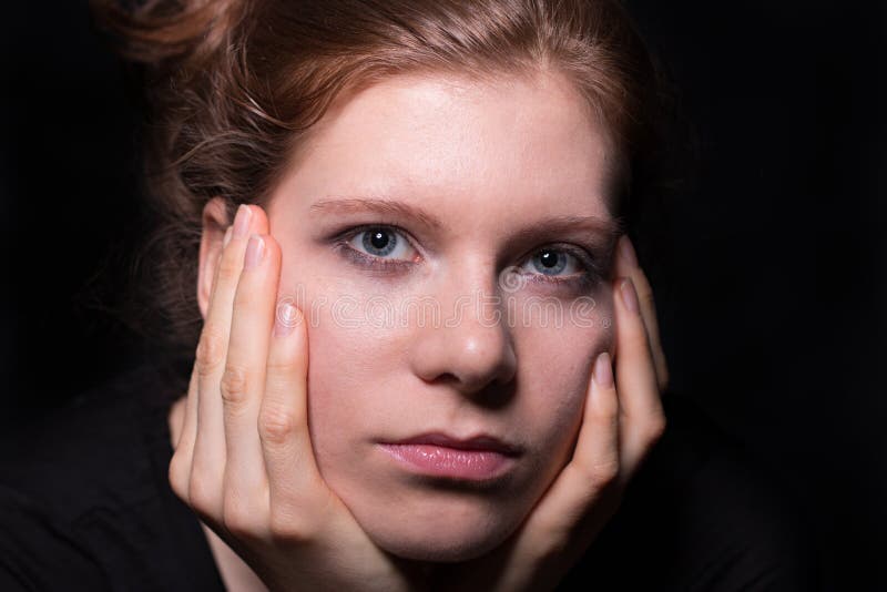 Helplessness stock photo. Image of face, woman, dreaminess - 59260314