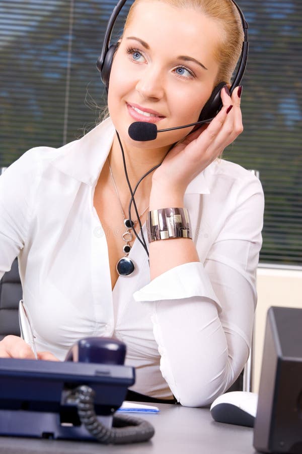Helpline stock photo. Image of consultant, center, blonde - 42146828