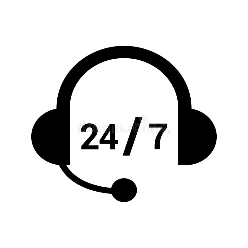 24 7 Helpline icon stock illustration. Illustration of consultation ...