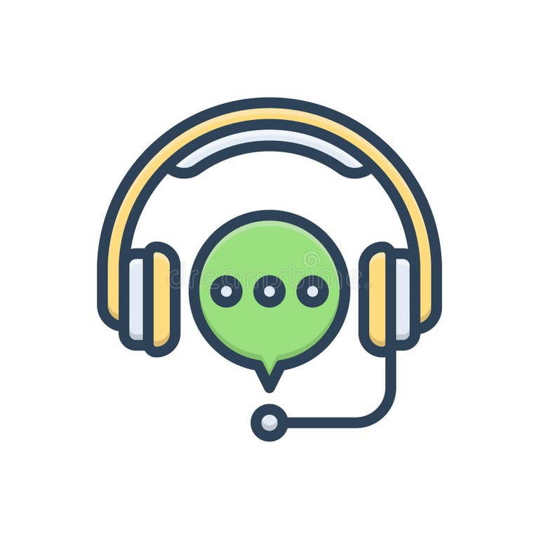 Color Illustration Icon for Helpline, Hotline and Call Center Stock ...