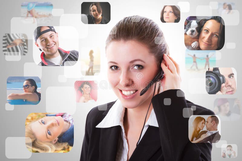 Helpline Operator on the Phone Stock Image - Image of list, hotline ...