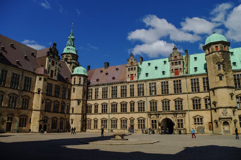 Helsingborg, Denmarkn - May 1, 2011: in Courtyard of Renaissance ...