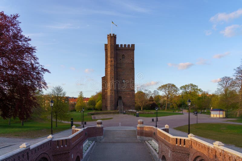 HELSINGBORG, SWEDEN - May 4, 2020: Medieval Tower `Karnan` in ...