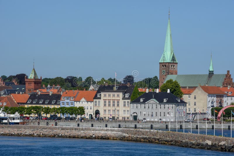 View at Helsingor on Denmark Stock Photo - Image of house, people ...