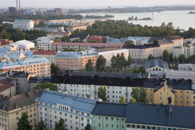 Helsinki Aerial View stock image. Image of town, street - 58682007
