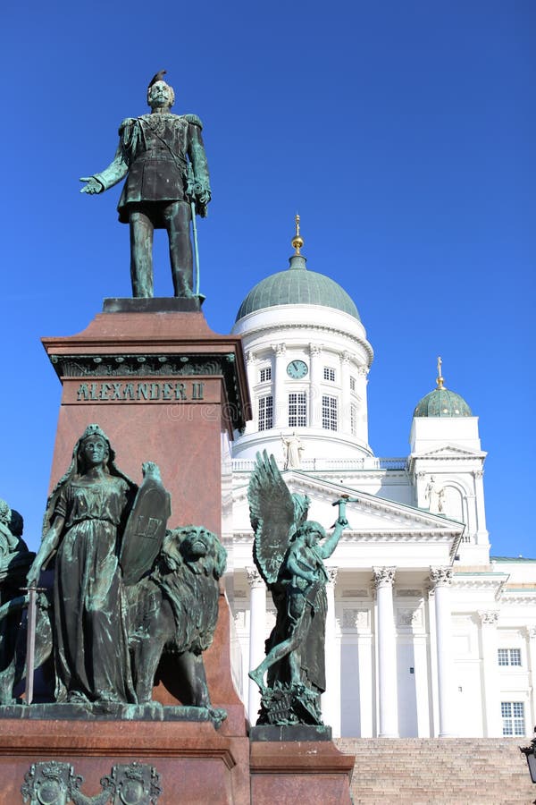 Helsinki Cathedral stock image. Image of landmark, statue - 34108637
