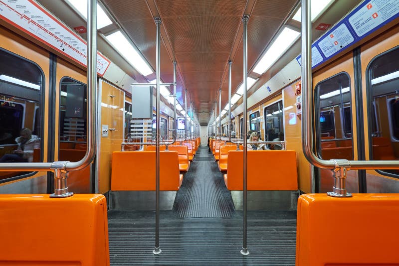 Helsinki Metro, Train M300 Interior Editorial Stock Image - Image of ...