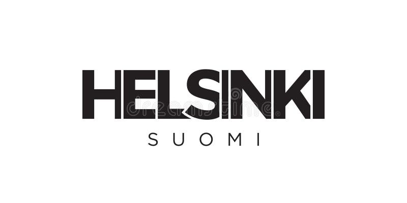 Helsinki in the Finland Emblem. the Design Features a Geometric Style ...