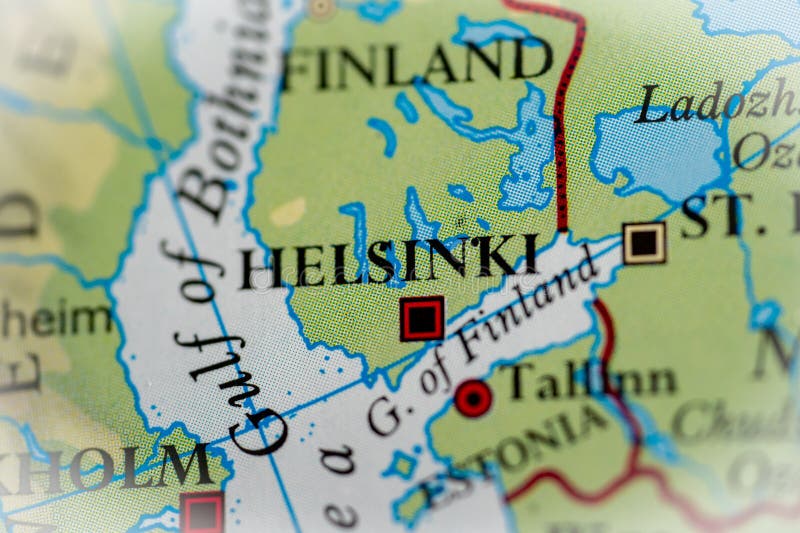 Helsinki, Finland Highlighted on a World Map Stock Image - Image of ...