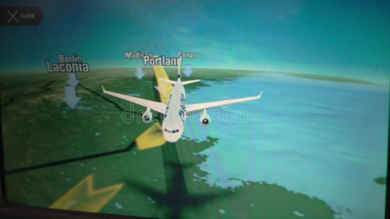 HELSINKI, FINLAND - MAY 4, 2019: Map of Flight in Airplane Stock ...