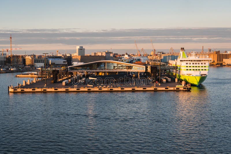 Helsinki Finland MS Star of Tallink in West Harbour at Sunset Editorial ...