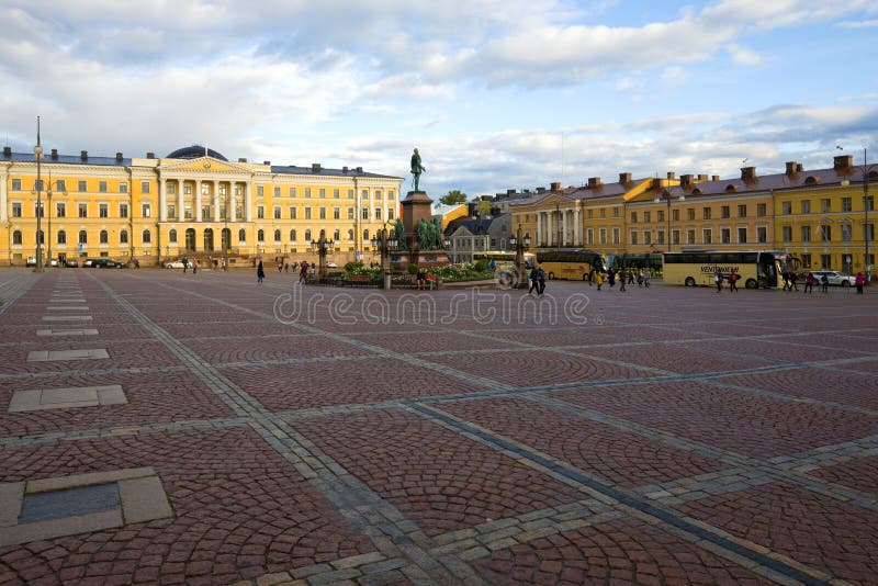 Senate Square in the Evening of September, Helsinki Editorial Stock ...
