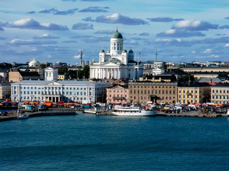 Helsinki. View from the Sea Stock Image - Image of wharf, square: 17061851