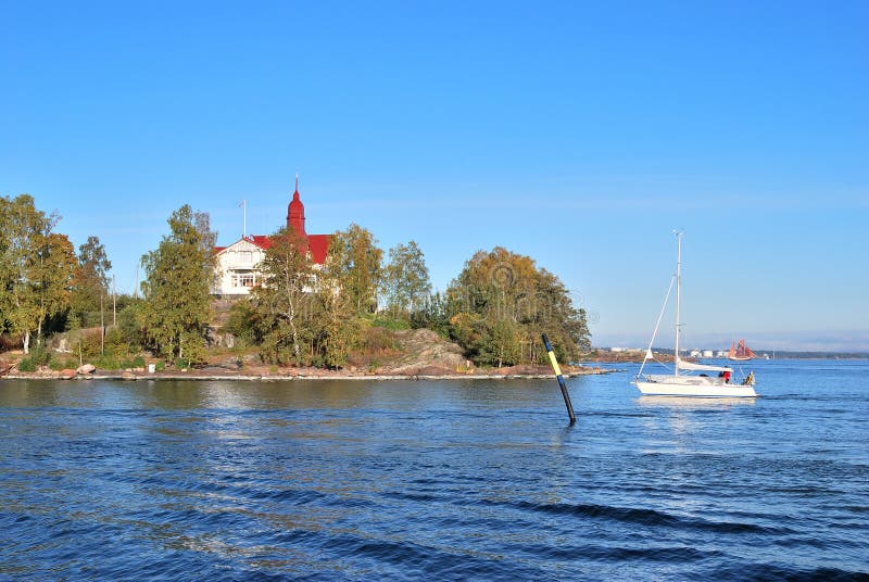 Helsinki, island Luoto stock image. Image of island, evening - 16640365