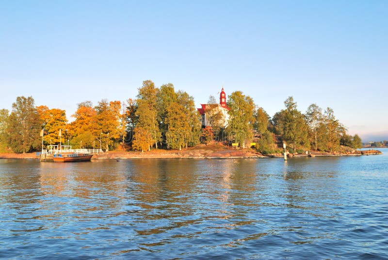 Helsinki, island Luoto stock image. Image of island, evening - 16640365