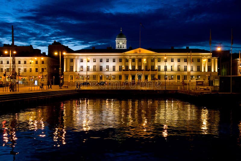 Helsinki by night stock photo. Image of building, helsinki - 13959242