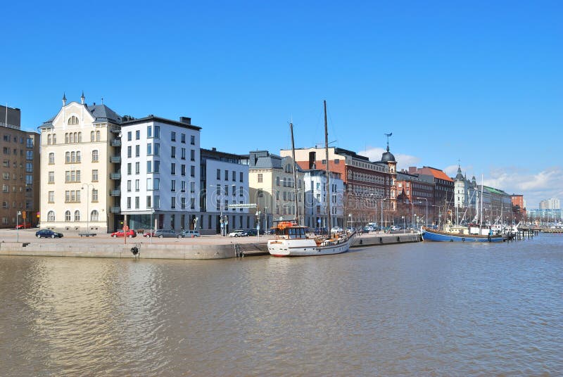 Helsinki. North Quay in Spring Stock Photo - Image of northern, yacht ...