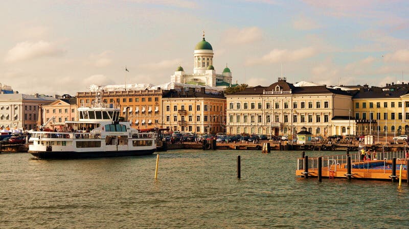 Helsinki panorama editorial stock image. Image of dominant - 86120074