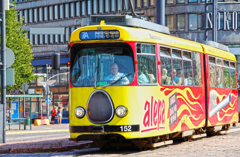 Helsinki tram editorial photo. Image of travel, commute - 22694516