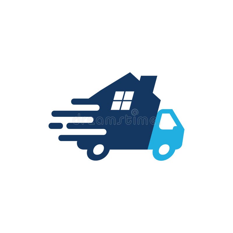Hem- Leverans Logo Icon Design Vektor Illustrationer - Illustration av ...