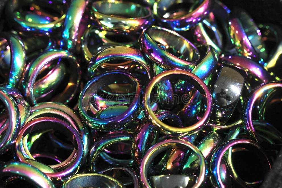 Hematite color rings stock photo. Image of precious - 315665840