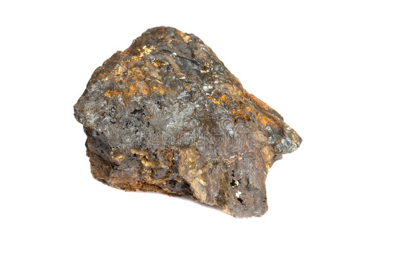 Hematite Rock Iron Ore, Haematite Isolated Stock Image - Image of ...