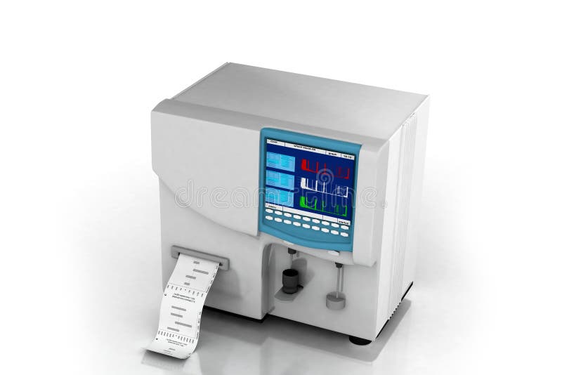 Hematology analyzer stock illustration. Illustration of hospital - 15353955