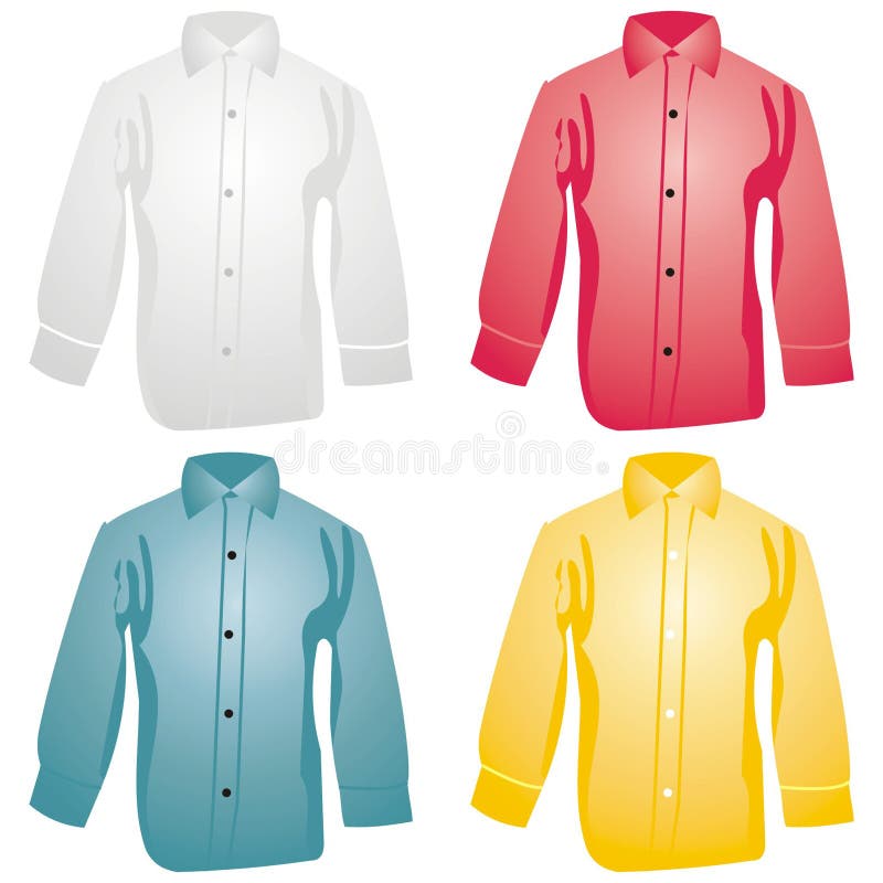 Illustration Einer Reihe Von Hemden Vektor Abbildung - Illustration von ...
