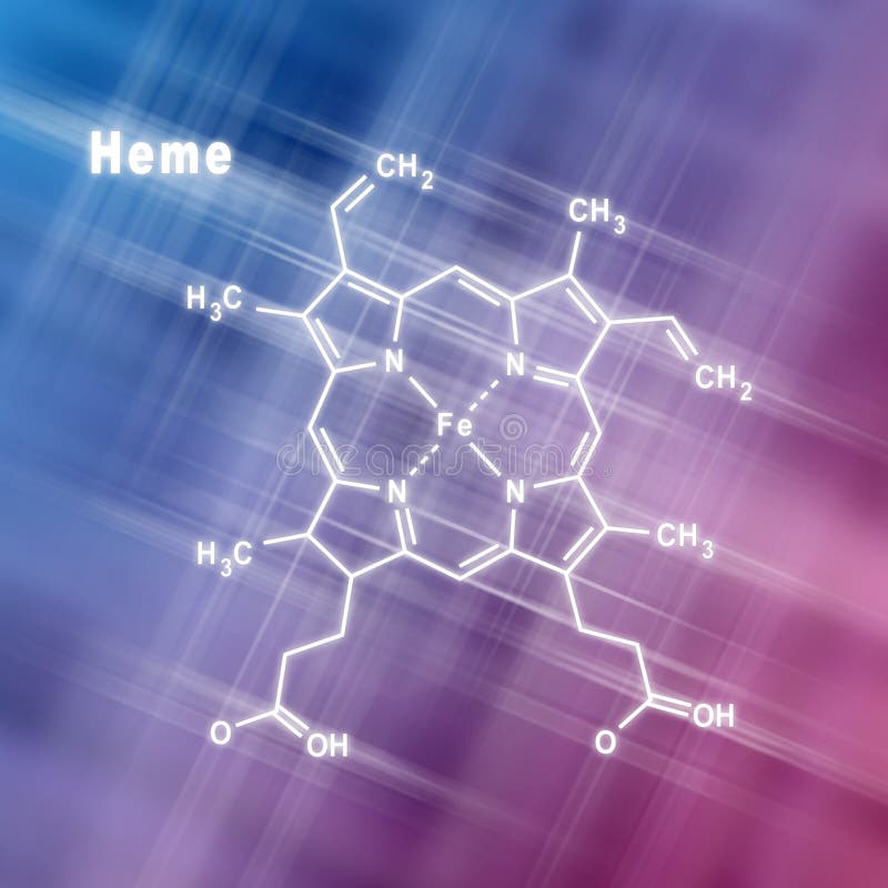 Heme Molecule Structural Chemical Formula Stock Illustration ...