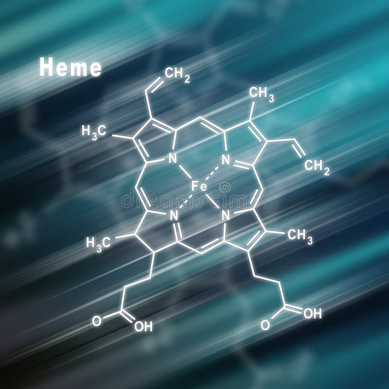 Heme Molecule Structural Chemical Formula Stock Illustration ...