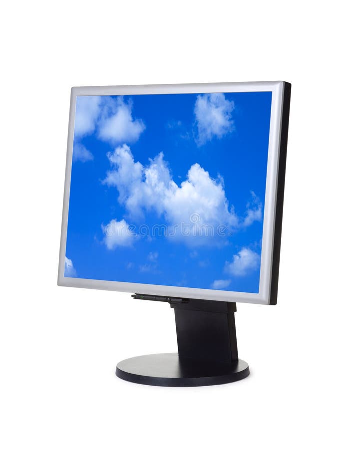 Hemel Op Het Computerscherm Stock Afbeelding - Image of vermaak ...