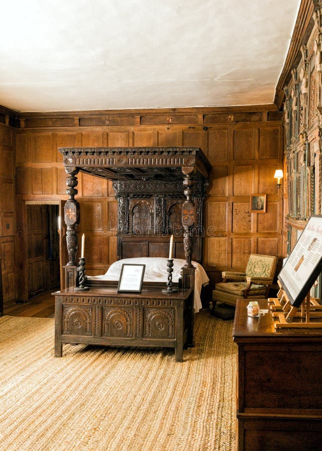 Hemelbed, Baddesley Clinton Manor House, Warwickshire Redactionele ...