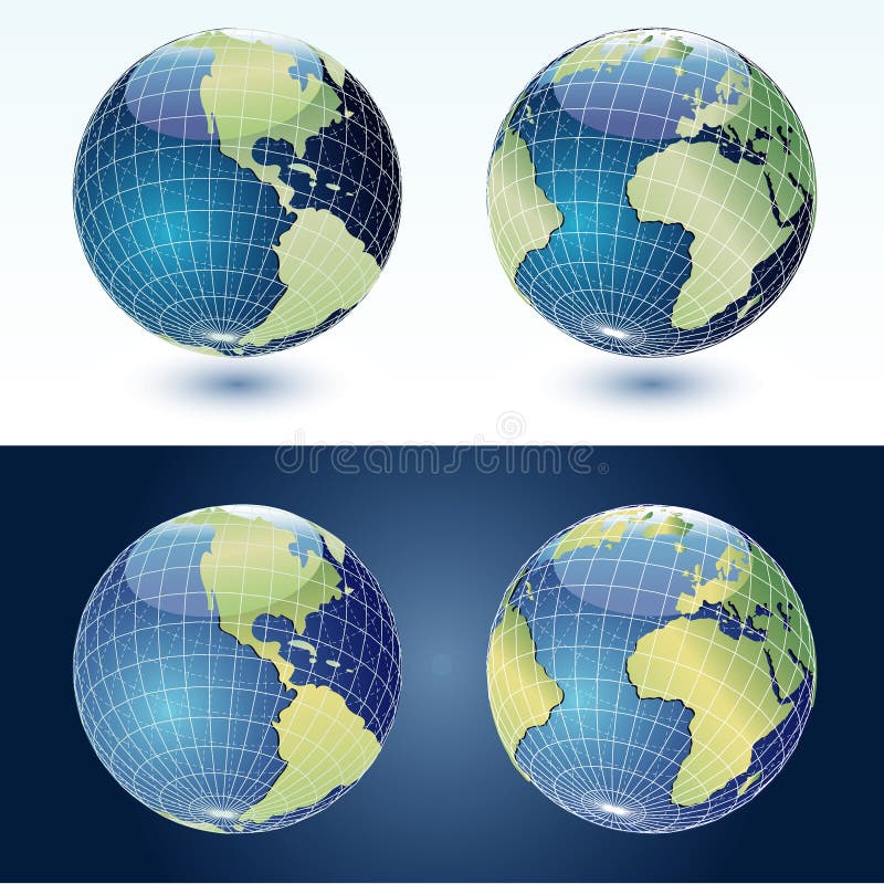 Hemispheres stock vector. Illustration of nature, grid - 7807386