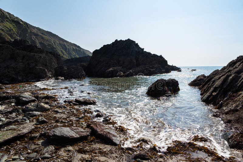 Hemmick Beach Cornwall stock photo. Image of scenic, scenery - 30635558