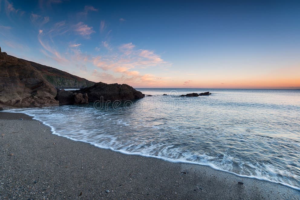 Hemmick Beach stock photo. Image of rising, europe, countryside - 53547938