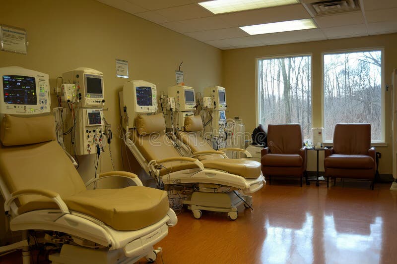 Hemodialysis Room on the Equipment. Ai Generative Stock Image - Image ...